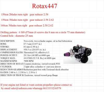 China Rotax 447  503   582 Carbon propeller custom for ultralight aircraft carbon fiber airplane propeller 150cm 160cm for sale