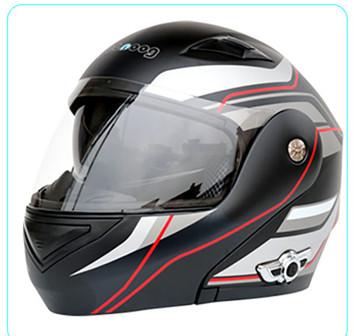 China Flip up Dual Lens full face Motorcycle Helmet with Built-in Integrated Bluetooth Intercom system for sale