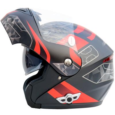 China Flip up Dual Lens full face Motorcycle Helmet with Built-in Integrated Bluetooth Intercom system for sale