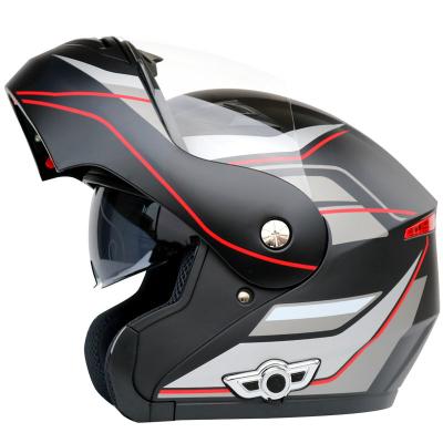 China Flip up Dual Lens full face Motorcycle Helmet with Built-in Integrated Bluetooth Intercom system for sale