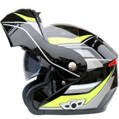 China Flip up Dual Lens full face Motorcycle Helmet with Built-in Integrated Bluetooth Intercom system for sale