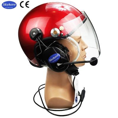 China Red color PPG Helmet/Paramotor Helmet With Full Headset EN966 Paramotoring GD-C01-S6 for sale