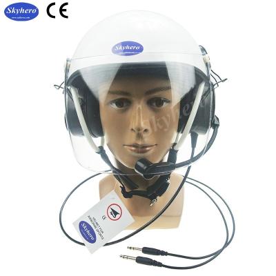China Best noise cancel Paramotor helmet with full headset EN966 standard Paramotoring Standard GA Dual plug6.3-5.2mm for sale