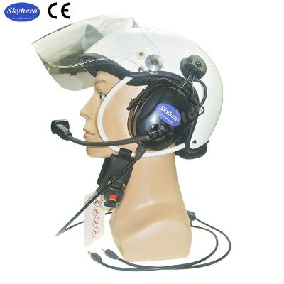 China Best noise cancel Paramotor helmet with full headset EN966 standard Paramotoring Standard GA Dual plug6.3-5.2mm for sale