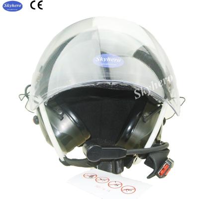 China Carbon Fiber Noise cancel Paramotor helmet with full headset CR-GD-C02  Factory directly sale Powered paragliding helmet for sale