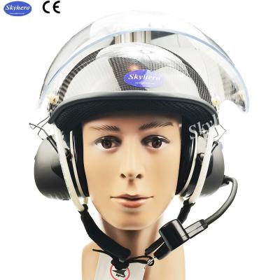China Carbon fiber Paramotor helmet PPG helmet with high noise cancel headset EN966 certificated 3M Paramotoring for sale