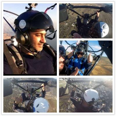 China En 966 Standard Powered Paragliding Helmet  Noise Cancel Paramotor Helmet Color Red Black White Blue Paramotor for sale