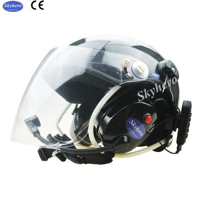 China Carbon Fiber Paramotor Helmet PPG Helmet With High Noise Cancel Bluetooth Headset EN966 Certificated Paramotoring for sale