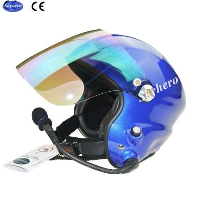 China Best PPG helmet/Powered paragliding helmet EN966 GD-G Blur Colour All size in sotck paramotor helmet blue red for sale