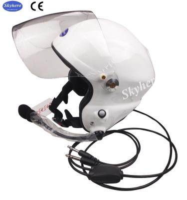 China Noise Cancel PPG  Black Helmet With Full Headset EN966 Certificated Paramotor Helmet China Supplier blue red black for sale