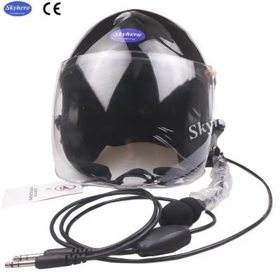 China Noise Cancel PPG  Black Helmet With Full Headset EN966 Certificated Paramotor Helmet China Supplier blue red black for sale