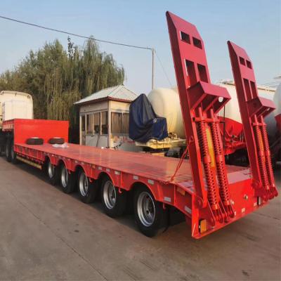 China 13T-18T Achsel 40 ft laagbed half-aanhangwagen voor zwaargoed en voertuigvervoer Te koop
