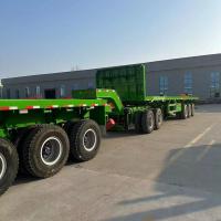 China Steel Semi-Trailer for Customizable 3-Axle Double-Trailer Train Specifications for sale