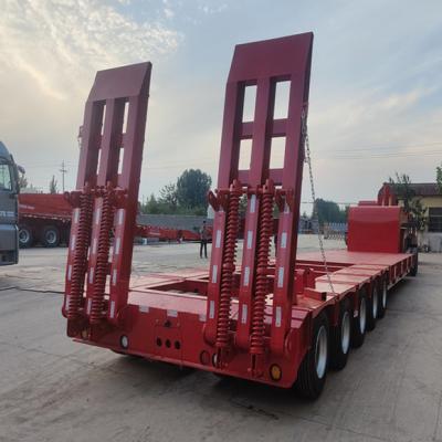 China Dimensão personalizada Semi-remolque de cama baixa com eixo de 13T e carga máxima de 120T à venda