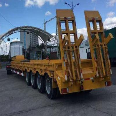 China Dimensão personalizada Semi-remolque de cama baixa com eixo de 13T e carga máxima de 120T à venda