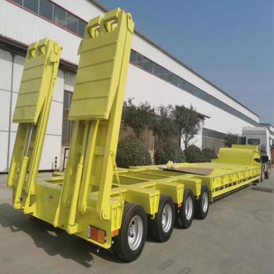 China Dimensão personalizada Semi-remolque de cama baixa com eixo de 13T e carga máxima de 120T à venda