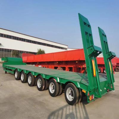 China Dimensão personalizada Semi-remolque de cama baixa com eixo de 13T e carga máxima de 120T à venda