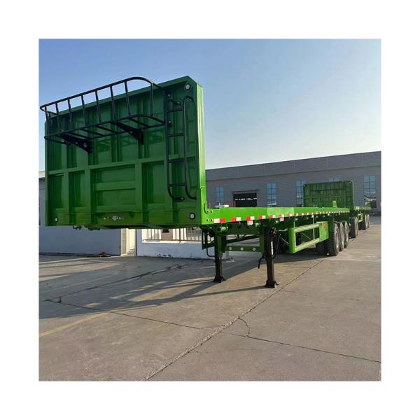 Quality 15 Workdays Production Time Double Axle Flatbed Semi Trailer for Container for sale