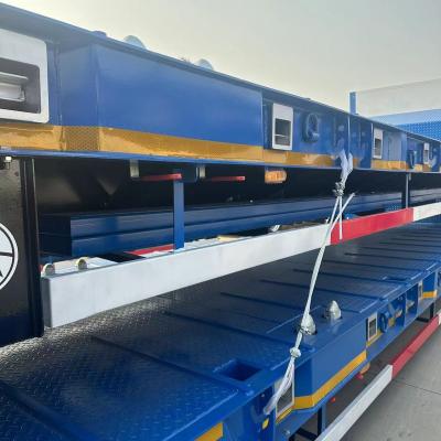 China configuration European-style Flatbed Semi-trailer with BPW Axle and 120T Max Payload for sale