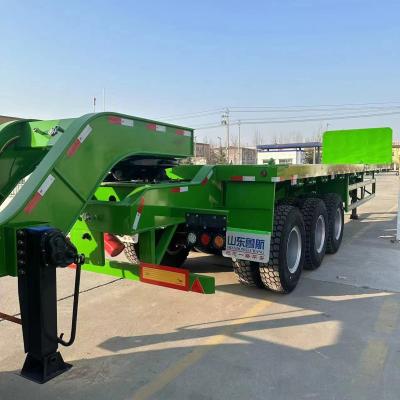 China Customizable Chinese Double Link Flatbed Trailer for Heavy-Duty Coal Transportation for sale