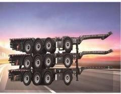 China 40T Max Payload Extendable Sliding Skeletal Container Chassis for HUAXIANG Truck Trailers for sale