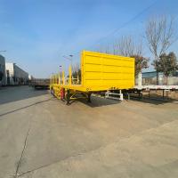 China 40-100 Ton Flat Deck Semi-Trailer Container Trailer with Flat Type Ladder And Frame for sale