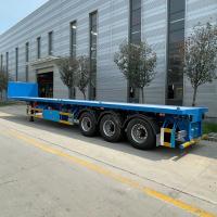 China 40Ft Flatbed Semi Trailer Heavy Duty For efficiency Container Transportation for sale