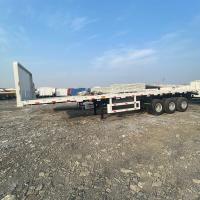 China 40Ft Flatbed Semi Trailer Heavy Duty For efficiency Container Transportation for sale