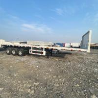 China Customizable 3 Axles Flatbed Semi Trailer For Container Transport 13T for sale