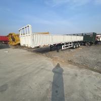 China 20ft 40ft Container FlatBed Towing Cargo Trailer Superlink Side Wall Semi Trailer for sale