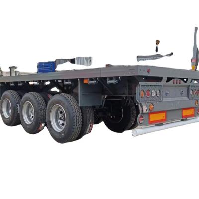 Китай 40-60ft 3-осевое плоское полуприцеп для Танзании судоходства безопасный и безопасный транспорт продается