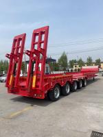 China 40T Max Payload Steel Multi-axle Special Semi-trailer Flatbed Low Bed Trailers Loader for sale