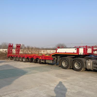 Cina 80 tonnellate di rimorchio idraulico estensibile a 9 assi con sospensione meccanica in vendita