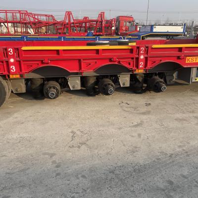 Cina 80 tonnellate di rimorchio idraulico estensibile a 9 assi con sospensione meccanica in vendita