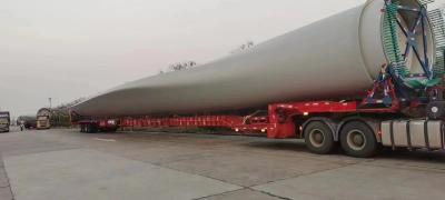 Cina Semi-rimorchio a scheletro in acciaio a risparmio energetico per il trasporto di lame a vento lunghe in vendita