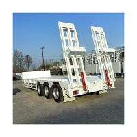 China Serving Axle Flatbed Trailer with Mechanical Suspension and Transportation for sale