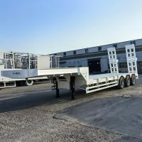 China Serving Axle Flatbed Trailer with Mechanical Suspension and Transportation for sale
