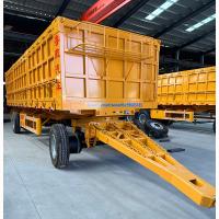 China Drawbar Flatbed Container Semi Trailer with Mechanical Suspension for sale