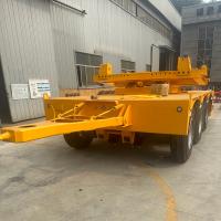 China Drawbar Flatbed Container Semi Trailer with Mechanical Suspension for sale