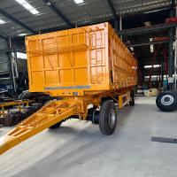 China Drawbar Flatbed Container Semi Trailer with Mechanical Suspension for sale