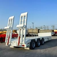 China Steel 3 Axles 40Ft 60Ton Interlink Super Link Flatbed Semi Trailers Customized for sale