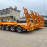 China 15 Workdays Production Time Customers Optional 4 Axles Semi Container Flatbed Trailer for sale