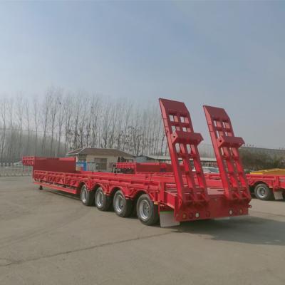 China Flatbed Semi Trailer 40 Ft Flatbed Trailer Semi Truck 13T 14T 16T 18T Axle for sale