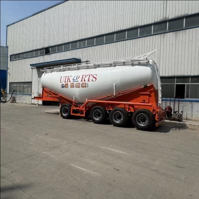 China Customizable 3 Axle Dry Bulk Cement Powder Tanker for Suspension Mechanical Suspension for sale