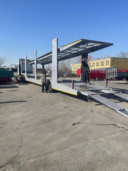 Quality 15 Workdays Production Time Semi-Trailer Car Transport Trailer with and Two for sale