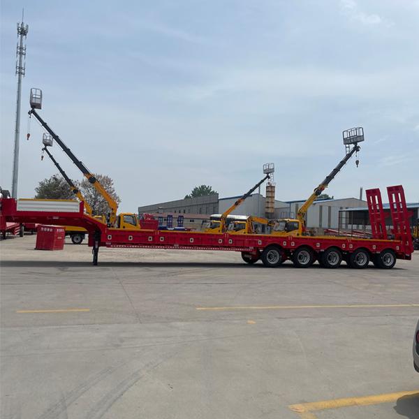 Quality Low Flatbed Semi-Trailer Directly Producing 35 Tons Low Boy Trailer with 14T for sale