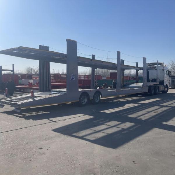 Quality 2 Axles 3 Axles Car Transport Semi-Trailer with Mechanical Suspension in 15 for sale