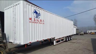 Cina 53 Ft Van Box Isolato Semi rimorchio Tela laterale rimorchio camion Materiale in acciaio in vendita