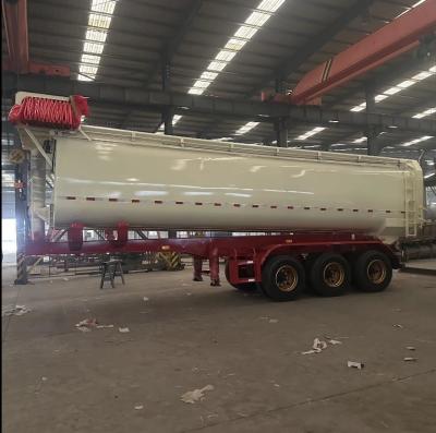 China Semi-reboque traseiro para transporte de areia e cascalho de aço pesado à venda