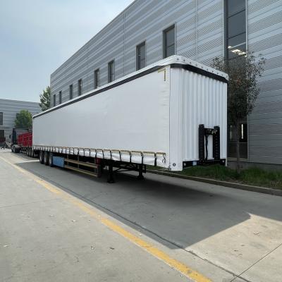 中国 半トレーラー 3軸 ドライバン 貨物輸送 トレーラー ボックス 販売のため